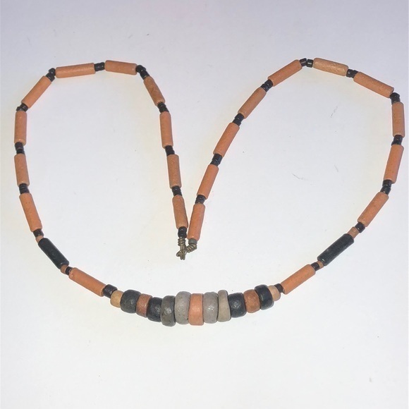 Jewelry | Vintage Brown Tan Color Bamboo Beaded Necklace | Poshmark